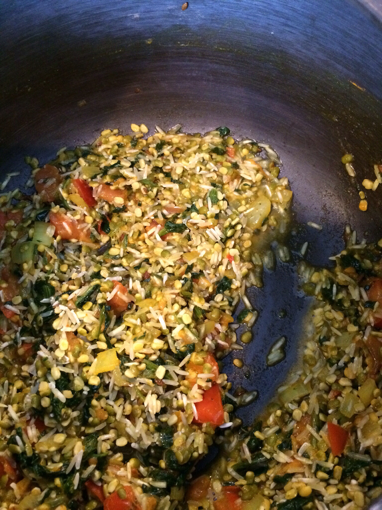 Mung Rice Spinach Mash or Spinach Khichadi : 30 Minutes and Under Meals ...