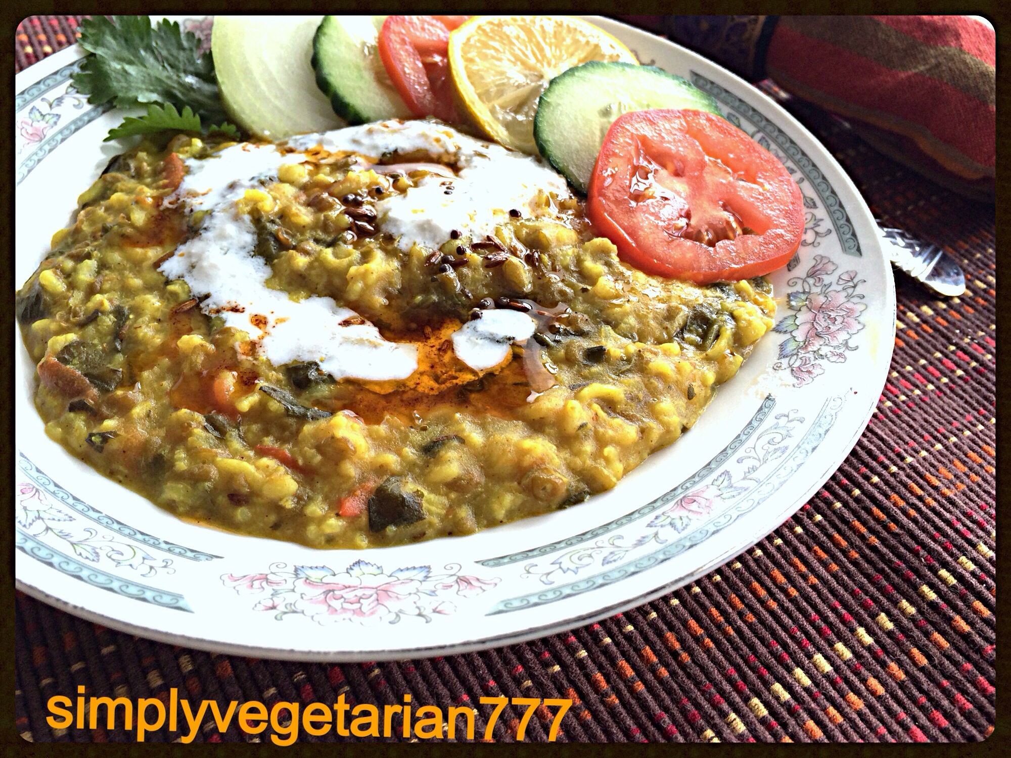 Mung Rice Spinach Mash or Spinach Khichadi : 30 Minutes and Under Meals ...