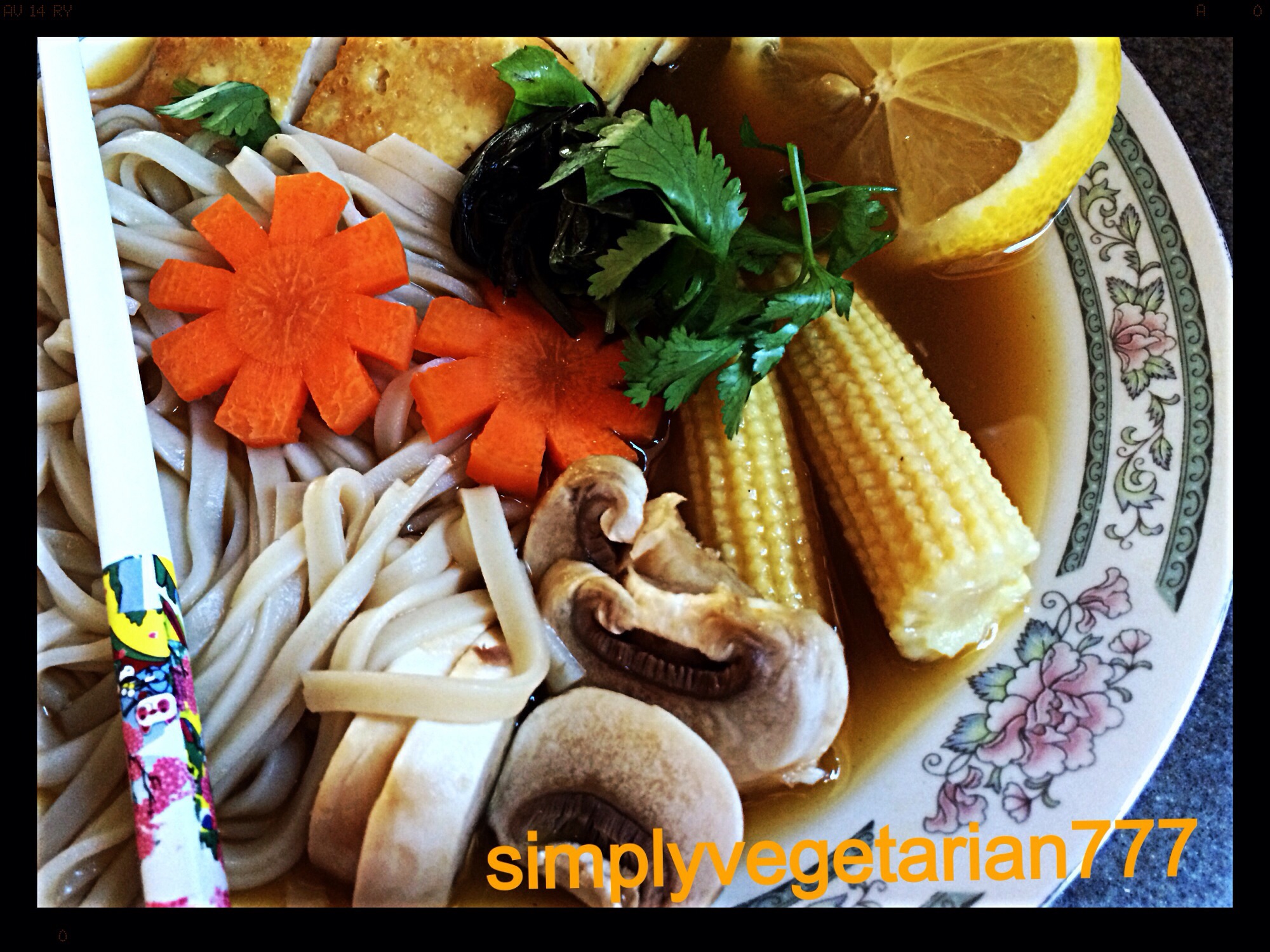 Vietnamese Vegetarian Pho with Japanese Udon Noodles - simplyvegetarian777