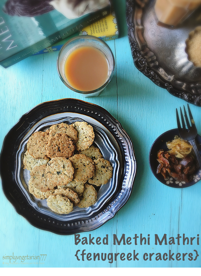 Baked Methi Mathri - Tea Time Baked Snack from India