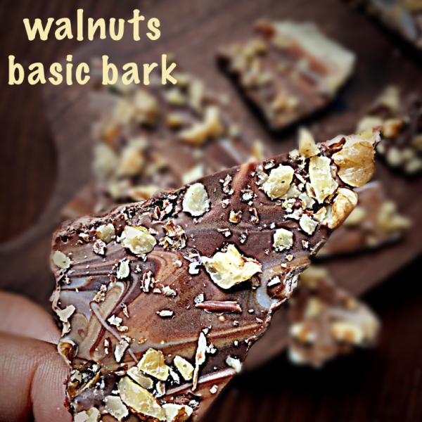 Chocolate Walnuts Basic Bark - easy and simple recipe