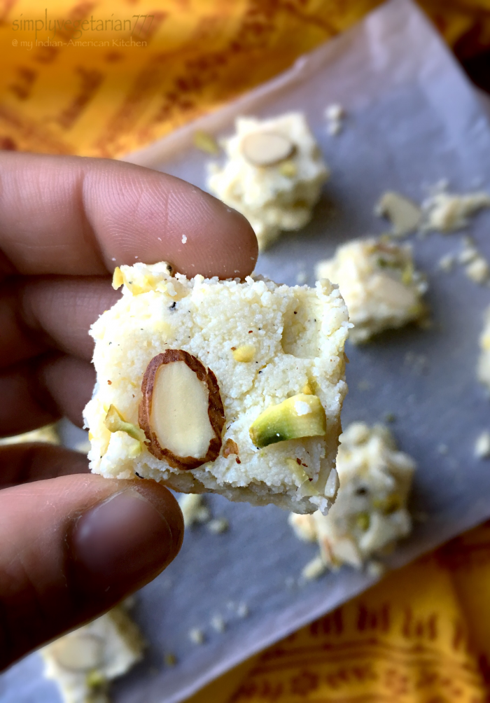 Barfi {Milk Fudge} - 5 Ingredients & Quick to Make with Milk Powder