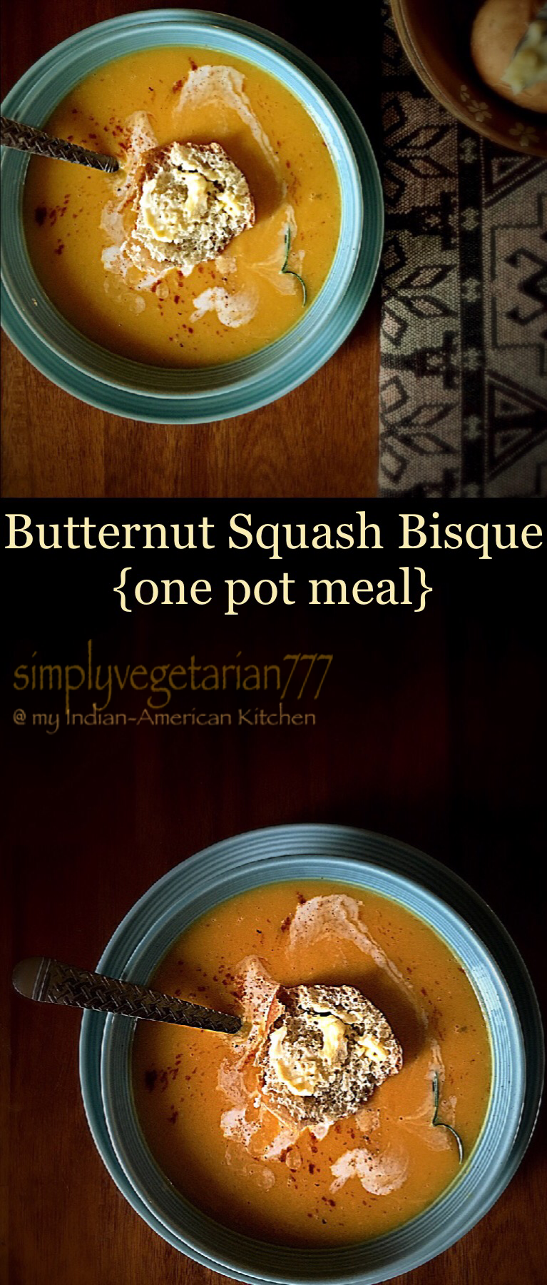 Butternut Squash {pumpkin} Bisque - A perfect Fall / Autumn Recipe