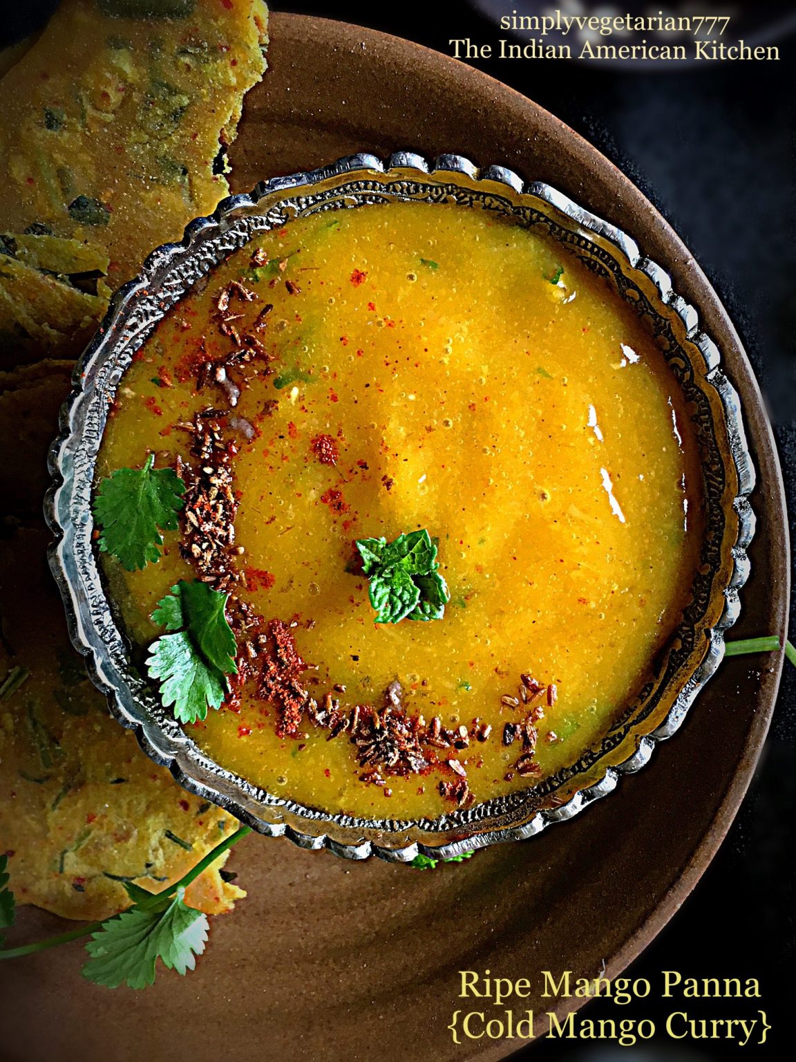 Ripe Mango Panna {No Cooking Cold Mango Curry}