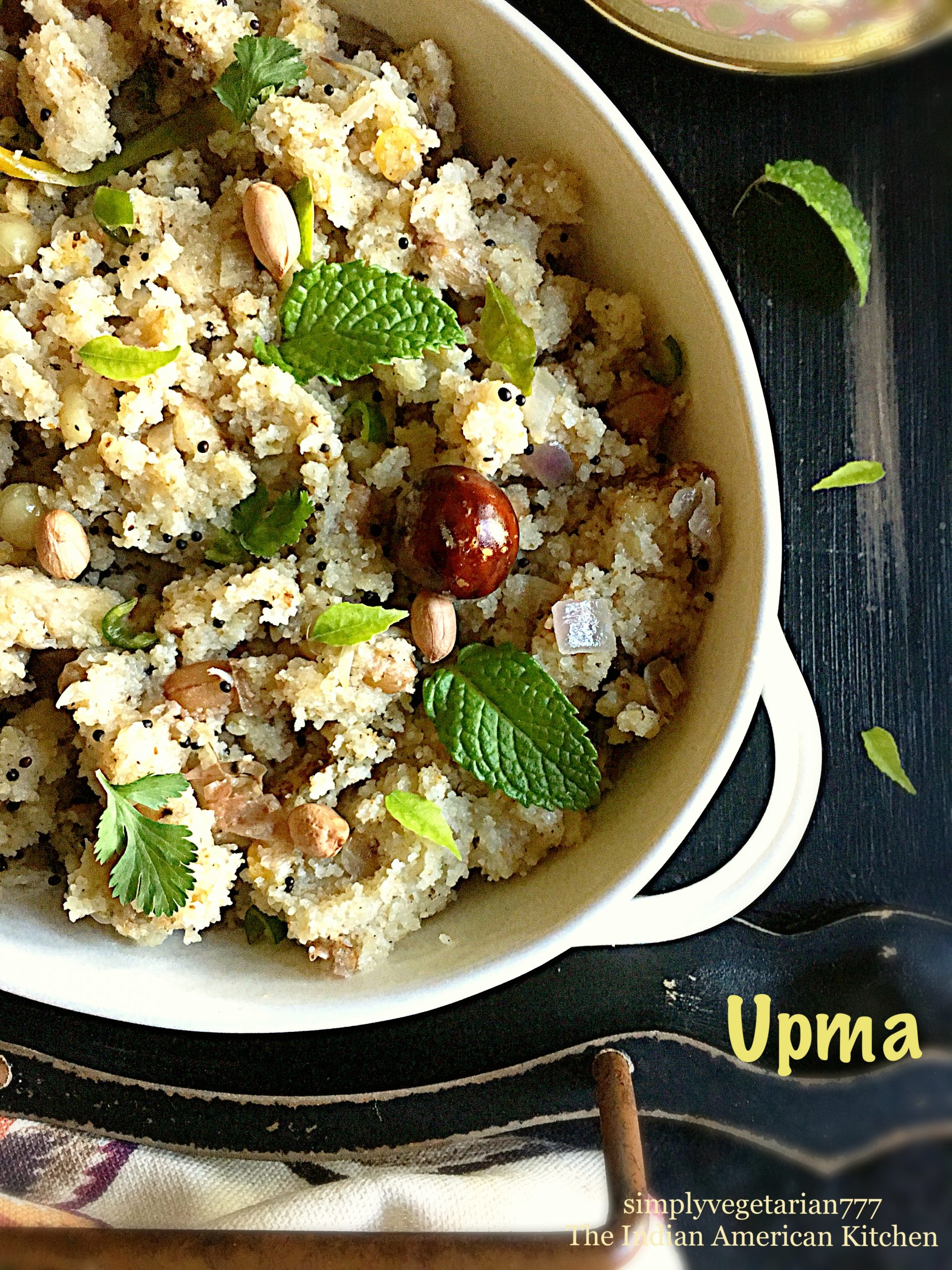 Upma {Savory Semolina Dish} - a breakfast recipe from South India