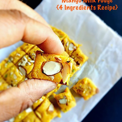 Mango Milk Fudge - Easy Mango Fudge Recipe made with 4 ingredients